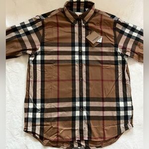 Burberry | Tops | Burberry Check Wool Oversized Shirt | Poshmark